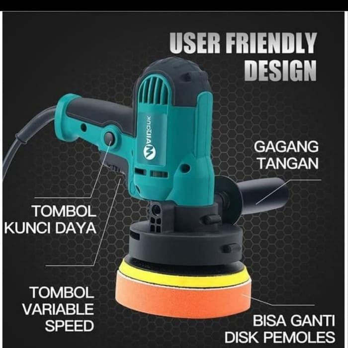 Jual ORIGINAL // MODEL MAKITA Mesin Poles Mobil Polisher 5 INCH Alat Poles Cat Mobil Full Set ...