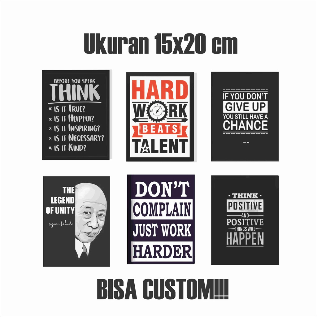 Jual [BISA CUSTOM] Hiasan Dinding Quotes [ENGLISH] Walldecor Pajangan ...