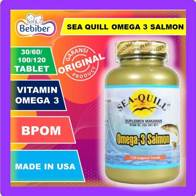 Jual Sea-Quill Omega 3 Salmon 120s / Sea Quill / Seaquill / BEBIBER ...