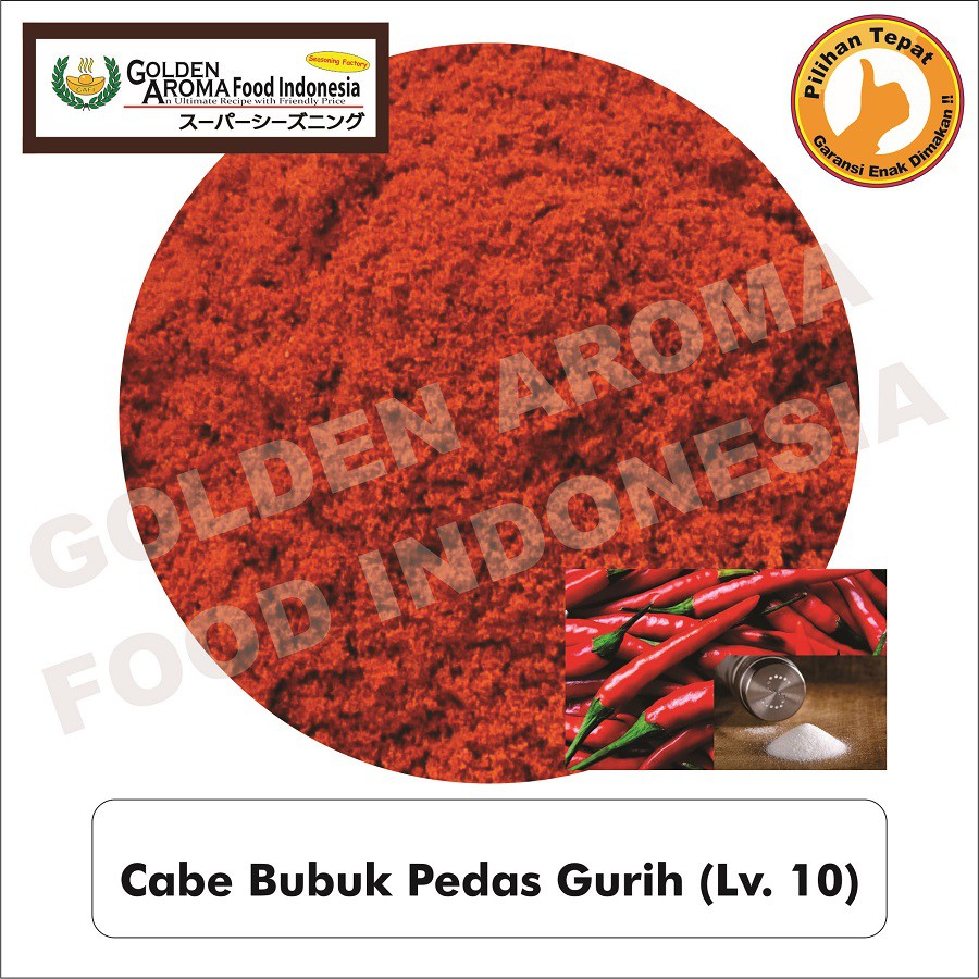Jual Cabe Bubuk Halus Pedas Gurih Level 10 1KG Bumbu Tabur Cabai 1 ...