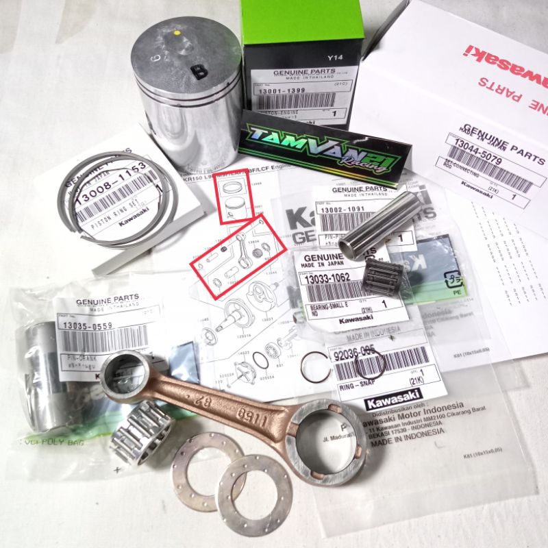 Jual PAKET STANG SEHER PISTON PEN15 NINJA RR R SS KGP | Shopee Indonesia