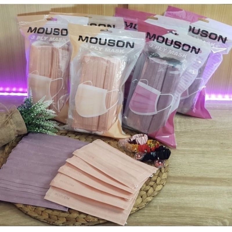 Jual Mouson Mask-Masker Earloop Mouson Warna Soft (Pink, Macha,Peach ...