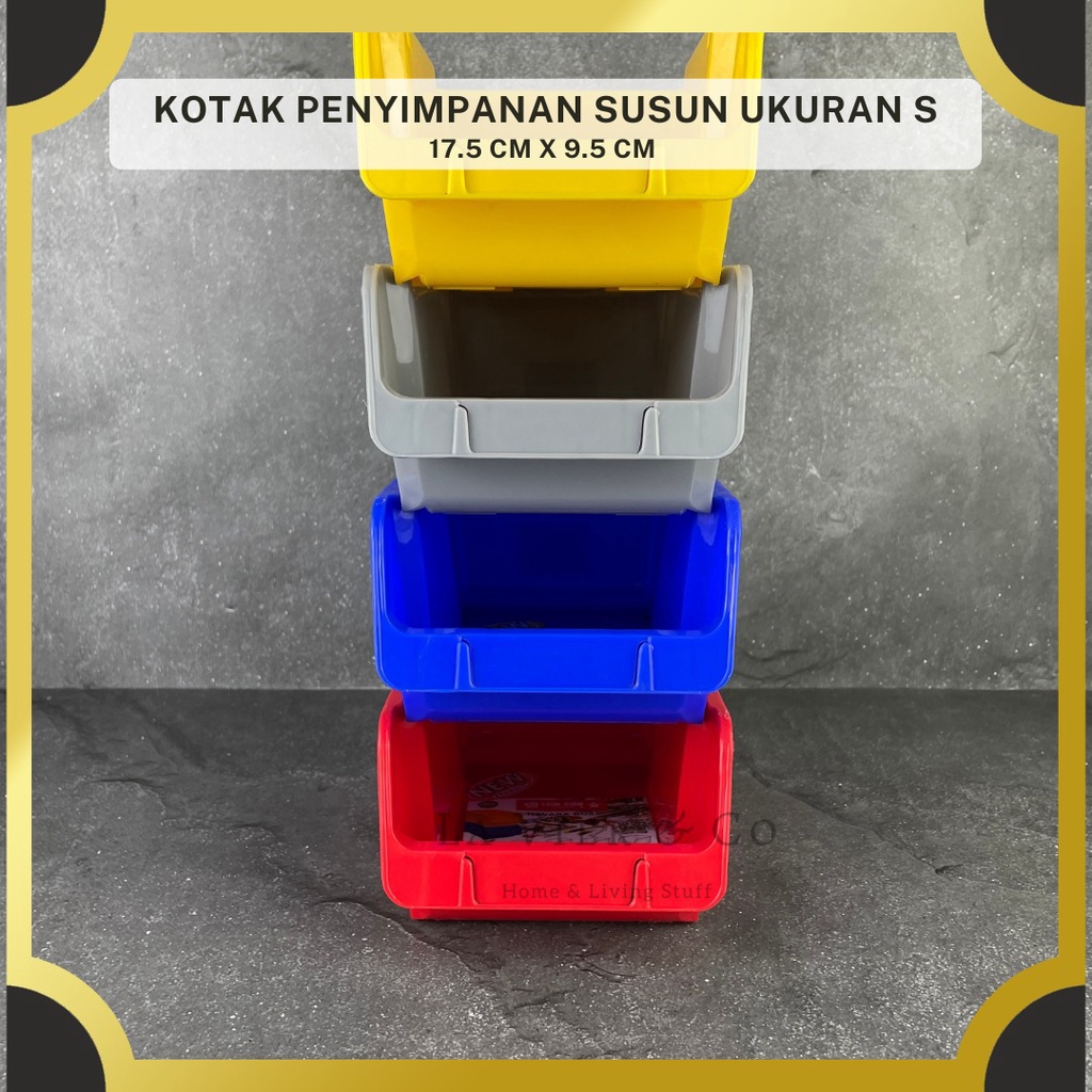 Jual Kotak Penyimpanan Storage box susun Jolly box 100 Ukuran S ...
