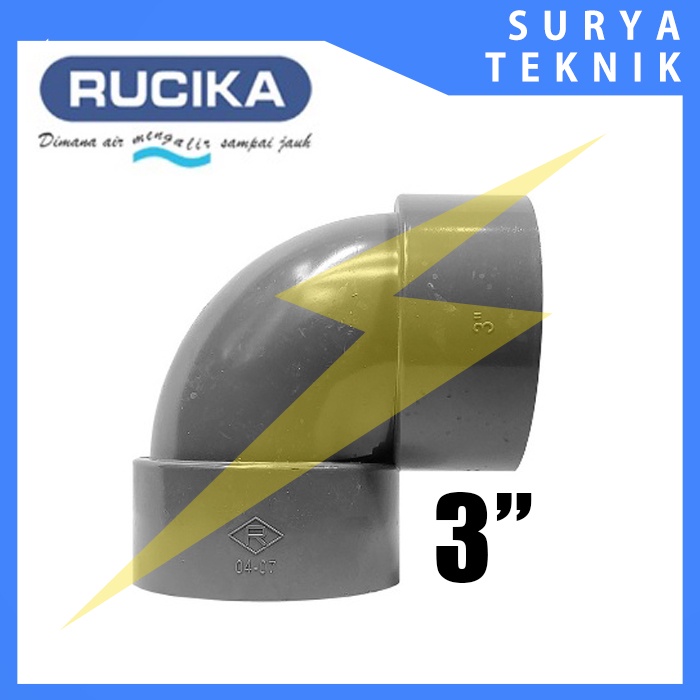 Jual Sambungan Pipa Rucika Knee Knie D DL 3 Inch / Elbow D 3 Inch PVC Rucika | Shopee Indonesia