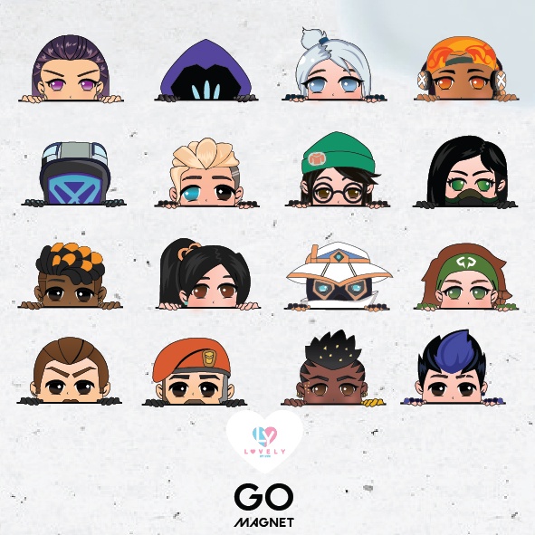 Jual Magnet 2D Valorant Pajangan (Case PC, Kulkas dll) | GO MAGNET ...