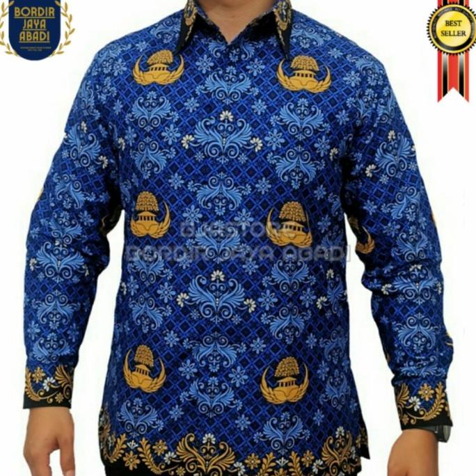 Jual Seragam Batik Korpri Terbaru Furing Hero Kerah hitam SPECIAL | Shopee Indonesia