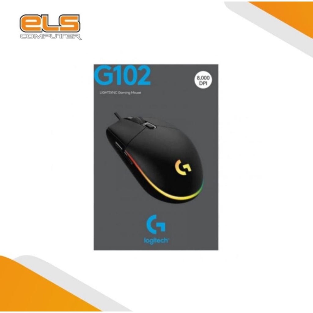Jual Mouse Gaming Logitech G102 V2 Lightsync - Black [8000 DPI RGB] | Shopee Indonesia