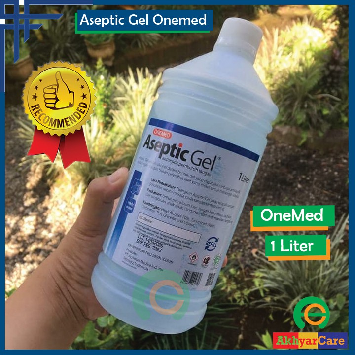 Jual Aseptic Gel 1 liter Onemed Cairan hand sanitizer sanitaizer Alkohol Antiseptik Antiseptic ...