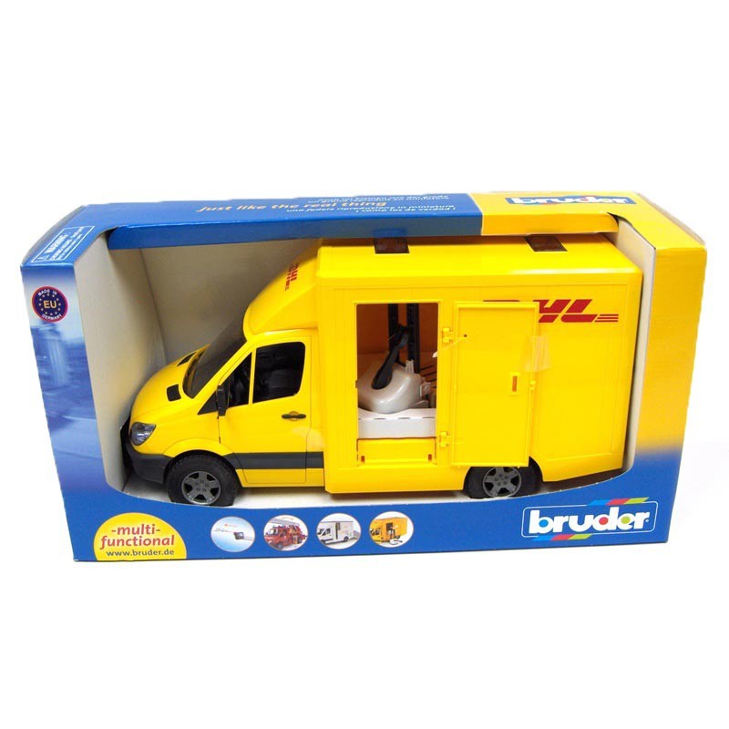 Jual BRUDER 2534 Mercedes Benz Sprinter DHL Truck With Pallet Jack ...