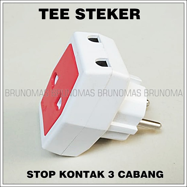 Jual TEE WARNA - STEKER LISTRIK 3 CABANG - COLOKAN STOP KONTAK 3 ARAH ...