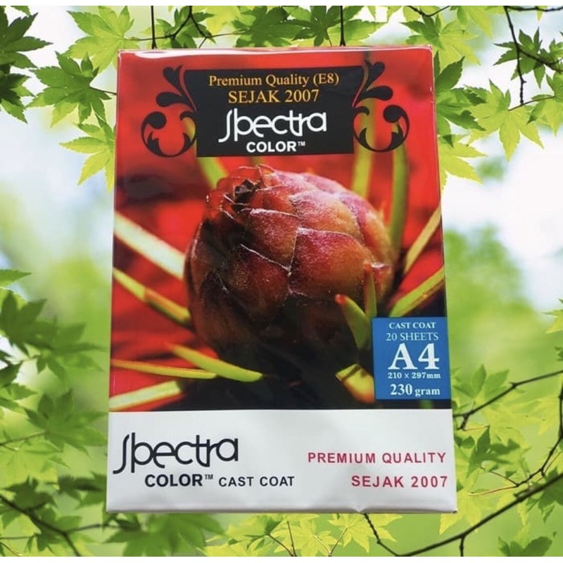 Jual PHOTO PAPER SPECTRA 230 GRAM / kertas foto spectra A4 ( 1 PACK ...