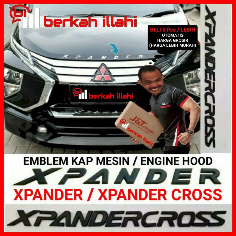 Jual LOGO EMBLEM KAP MESIN XPANDER ENGINE HOOD XPANDER MITSUBISHI ...