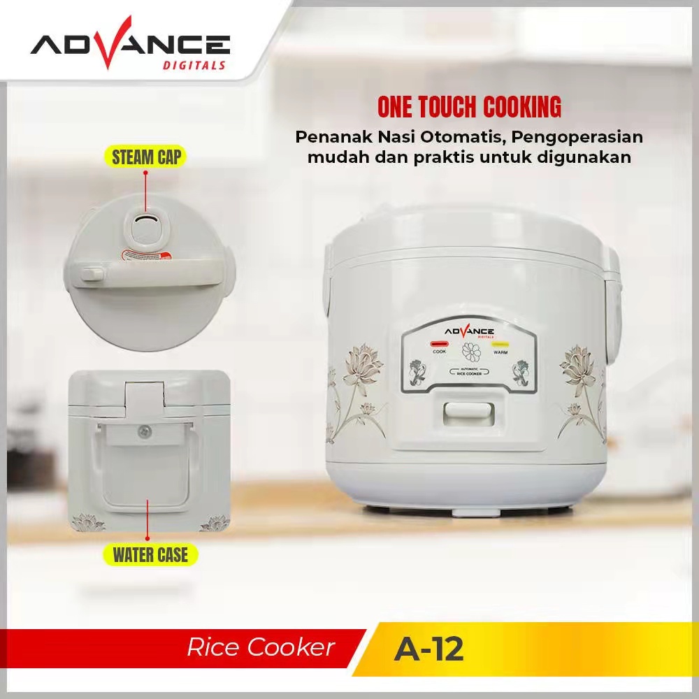 Jual Advance A12 Rice Cooker Mini 1.2Liter Penanak Nasi Serbaguna 3in 1 ...