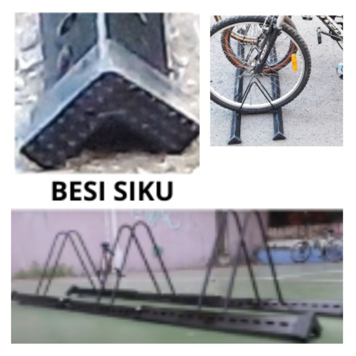 Jual CUSTOM Bike Stand Standar Parkir 3 Sepeda MTB Besi Bulat Siku ...