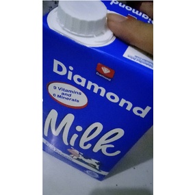 Jual Susu UHT Diamond Full Cream Milk 1 liter Cocok Untuk Aneka Minuman Kekinian | Shopee Indonesia