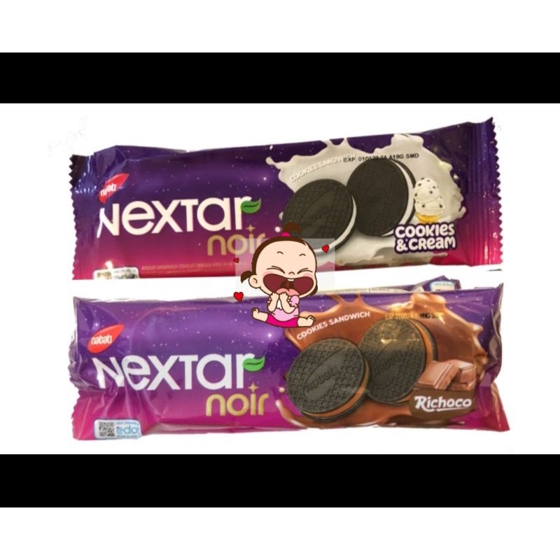 Jual NEXTAR NOIR RASA COKELAT DAN VANILA ISI 10PC | Shopee Indonesia