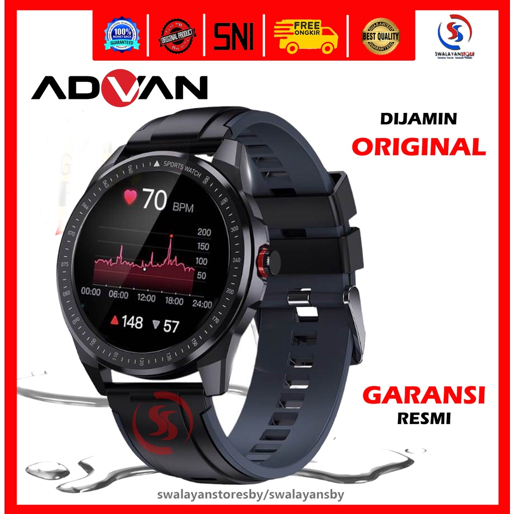 Jual SMARTWATCH ADVAN START GO R1 PRO 1,3 INCI - PEMANTAU SpO2 24 Jam - BLOOD OXYGEN - HITAM ...