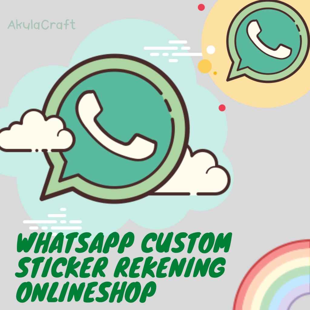 Jual WhatsApp Custom Sticker Rekening Onlineshop | Shopee Indonesia