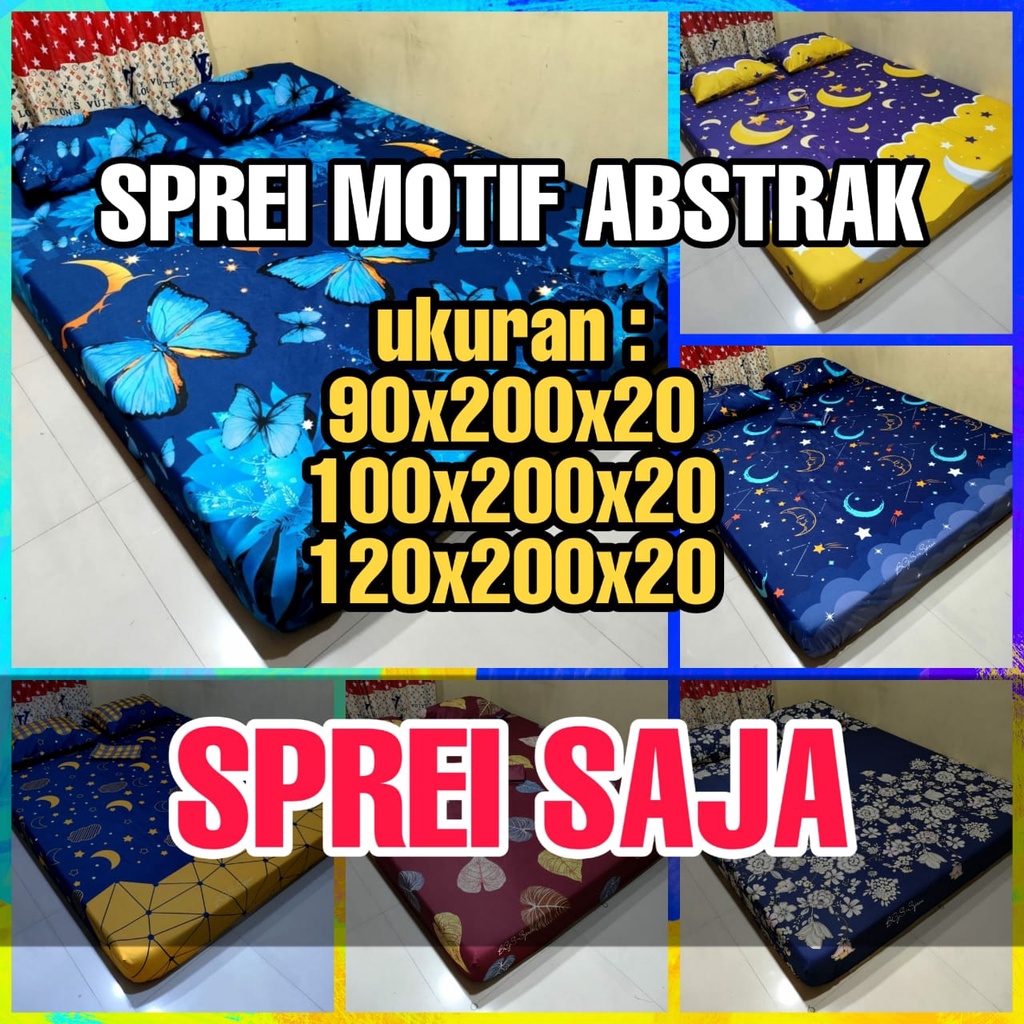 Jual PROMO sprei saja single bed sepray motif abstrak sprei 90x200 ...