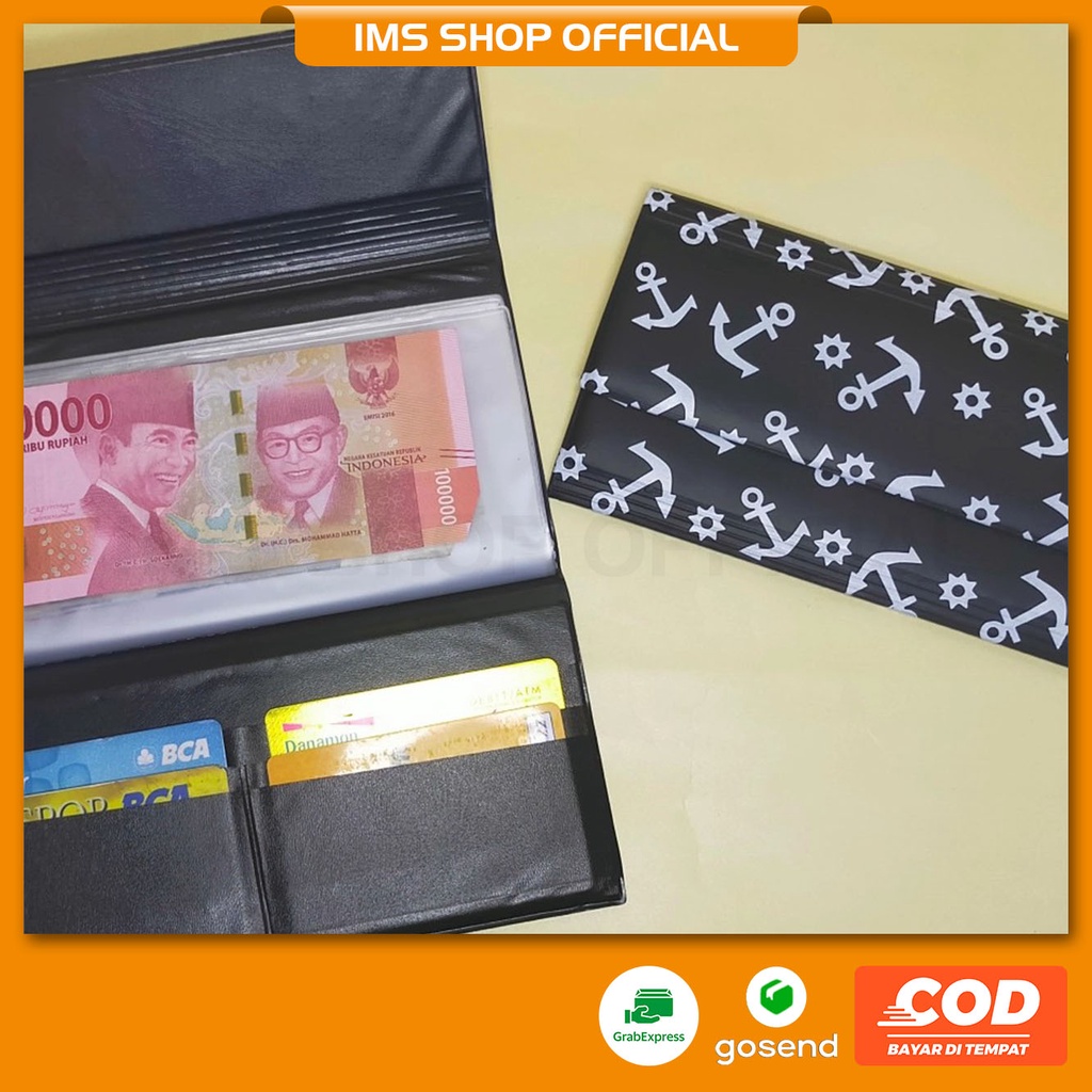 Jual DOMPET MOTIF Jangkar Polkadot Walet Organizer Simpan Uang DISIPLIN ...