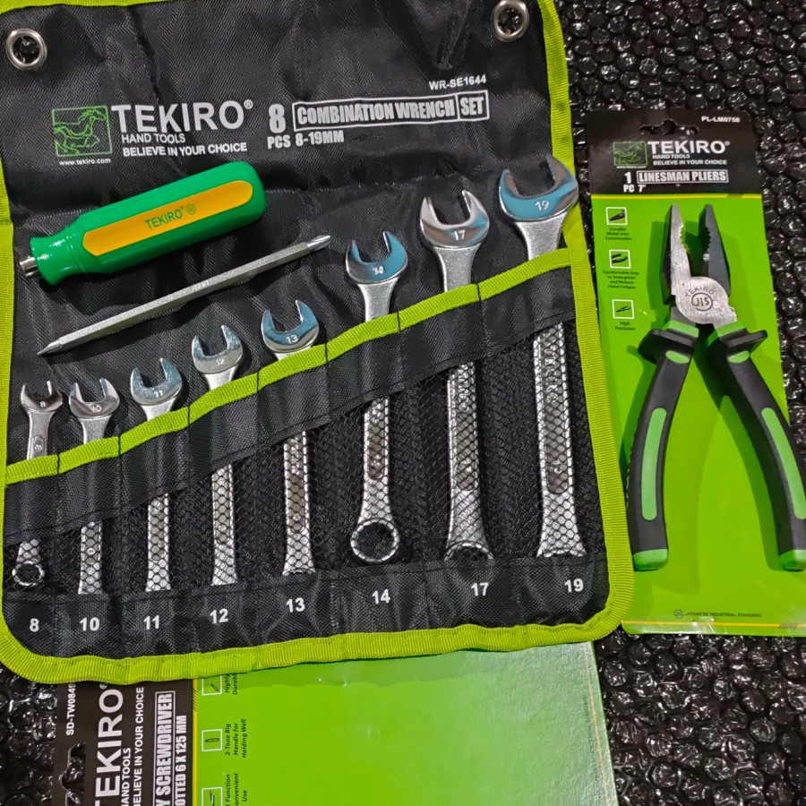 Jual Kunci Bengkel Tekiro - Tools Set 3 Pc - Kunci Ring Pas Set Obeng ...