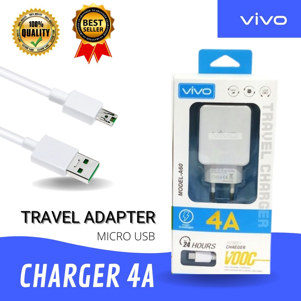 Jual CHARGER VIVO 4A (MICRO) FAST CHARGING Harga 18.500 (MACC) | Shopee ...