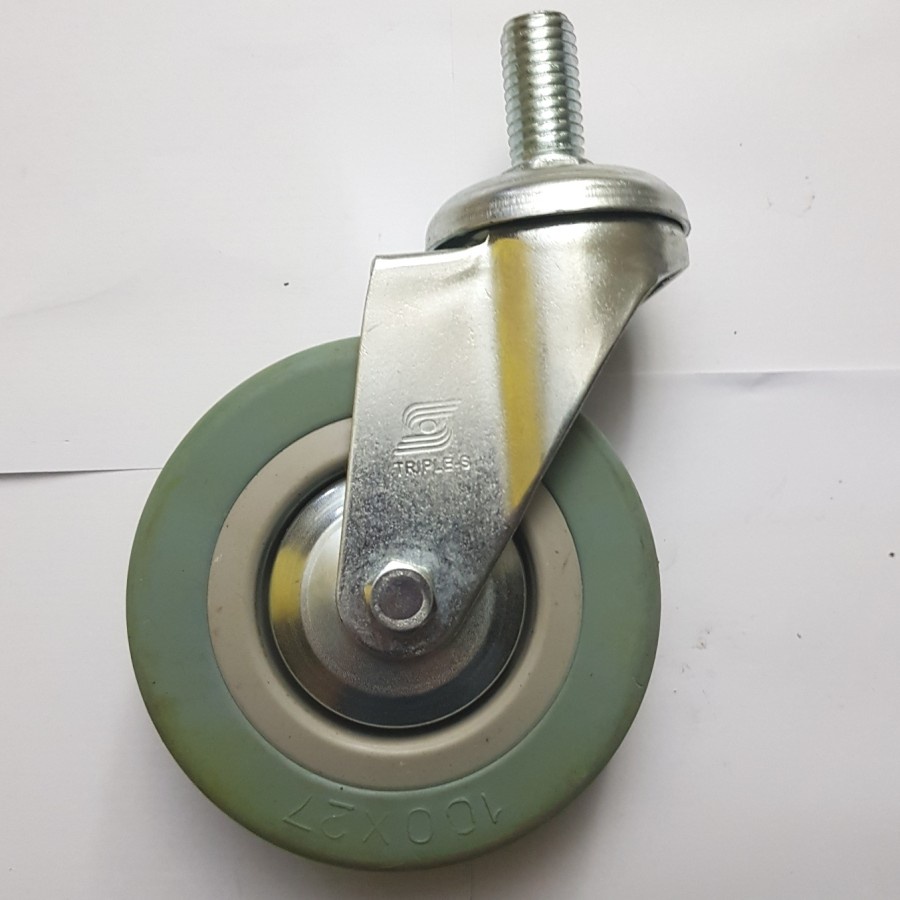 Jual Roda Trolley Srew karet 4 inch muter | Shopee Indonesia