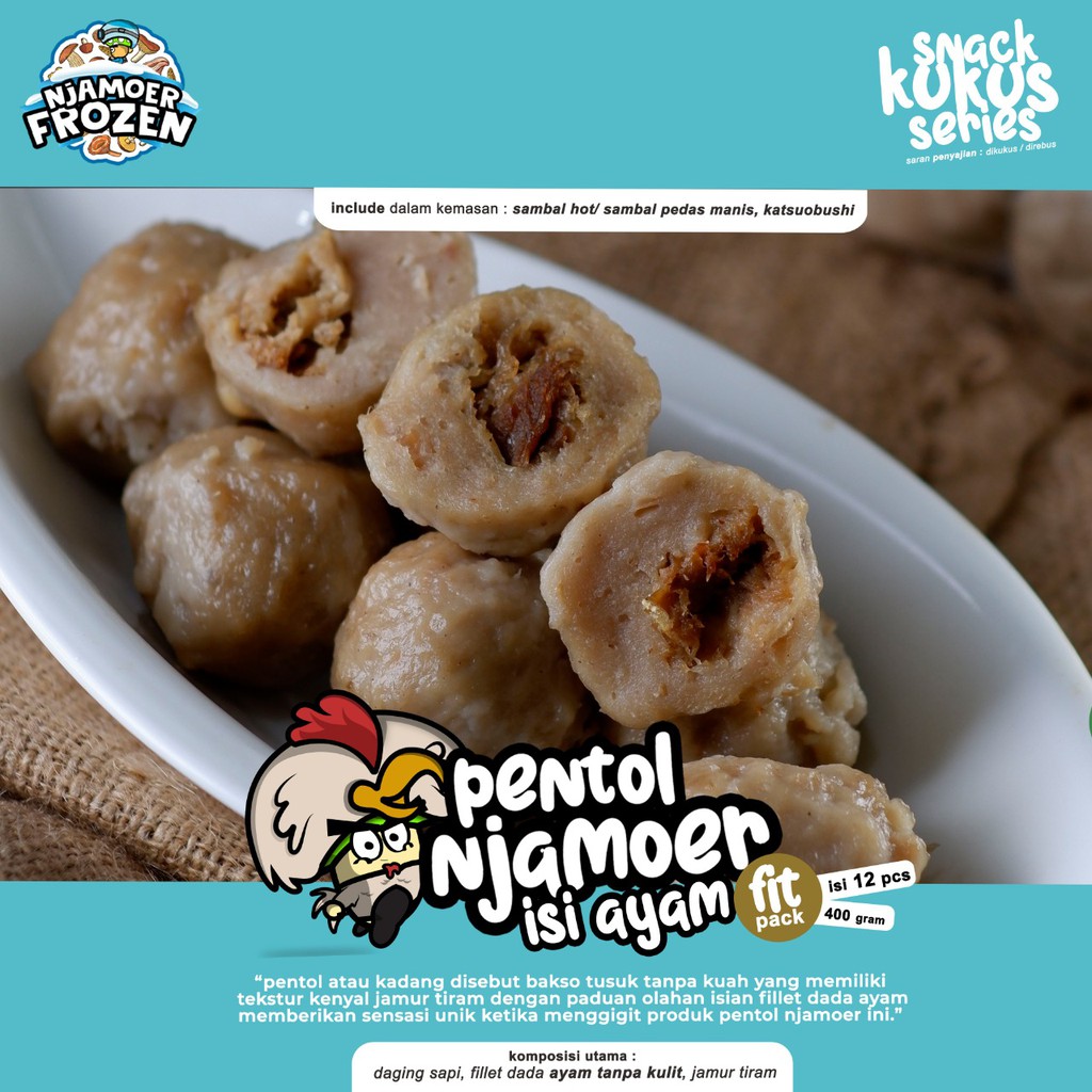 Jual PENTOL NJAMOER ISI AYAM (12pcs) ( Jamur Tiram ) | Shopee Indonesia