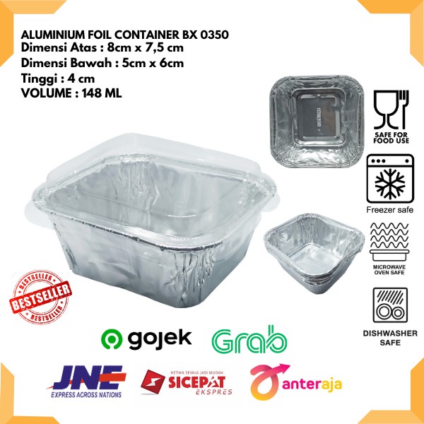 Jual ALUMUNIUM FOIL CUP OX 100 / ALUMUNIUM FOIL TRAY / KOTAK ALUMUNIUM ISI 100 - DIJAMIN BAGUS ...
