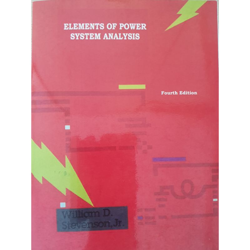 Jual Buku Elements of Power System Analysis edisi 4 William D Stevenson ...
