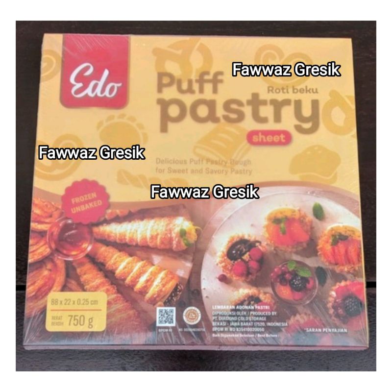 Jual Edo Puff Pastry Sheet 750gr / EDO PUFF PASTRY 750 GR Frozen ...