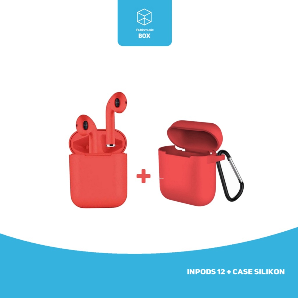 Jual [ BUNDLE ] inPods 12 Macaron + Case ( Red ) | Shopee Indonesia