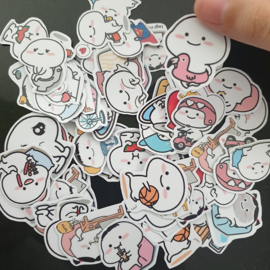 Jual Stiker Pentol lucu laminasi harga per pcs stiker kartun pentol ...