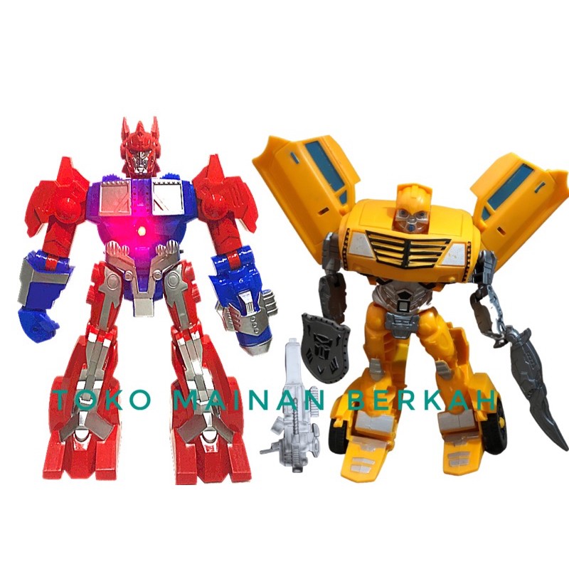 Jual ROBOT TRANSFORMER OPTIMUS PRIME DAN BUMBLEBEE SUPER CHANGE 2in1 | Shopee Indonesia
