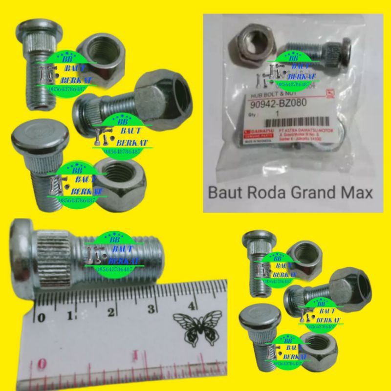 Jual Baut roda grand max / hub bolt & nut grand max baut roda grandmax ...