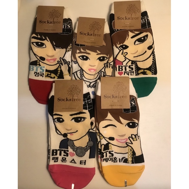 Jual BTS V JUNGKOOK JIMIN JHOPE SUGA RM socks tree kaos kaki | Shopee ...