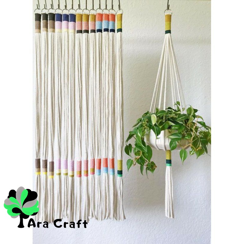 Jual Tali Pot gantung | talipot tanaman | macrame plant hanger ...