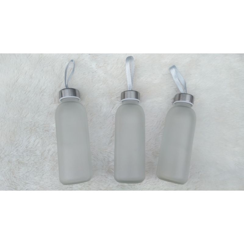 Jual botol minum kaca 420ml tumbler botol minum round bootle botol doff ...