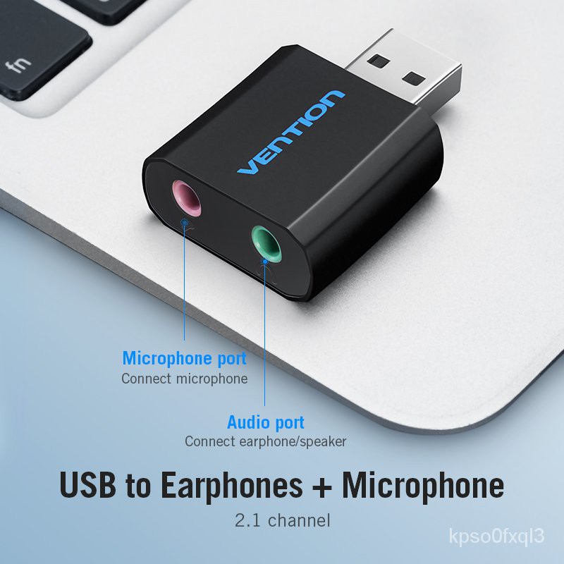 Jual Vention USB Sound Card USB Audio Interface External 3.5mm ...