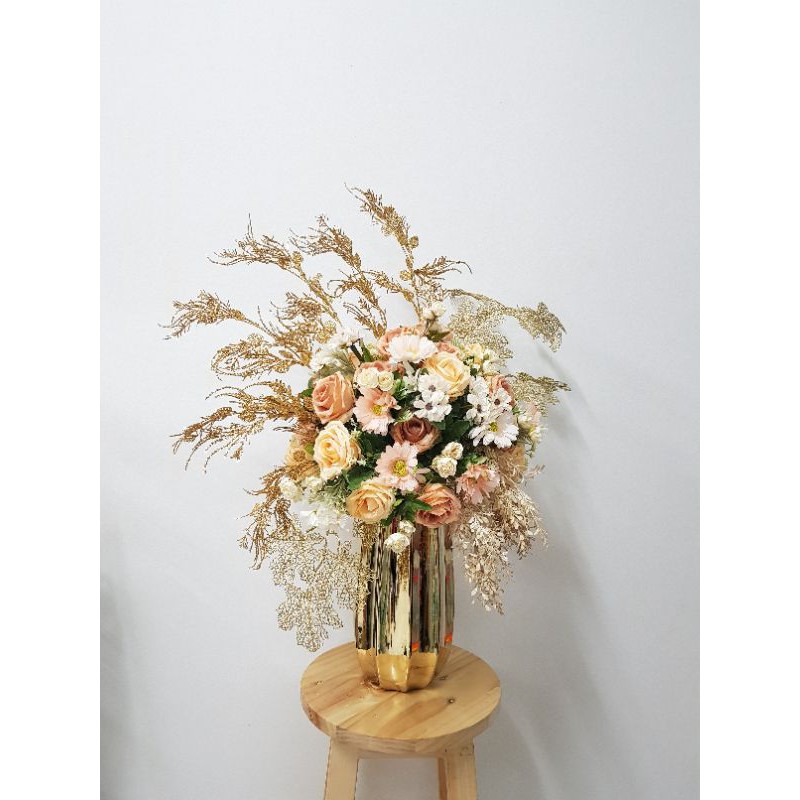 Jual RANGKAIAN BUNGA ARTIFICIAL PREMIUM/BUNGA PALSU/SERI GOLD/RV 078 ...