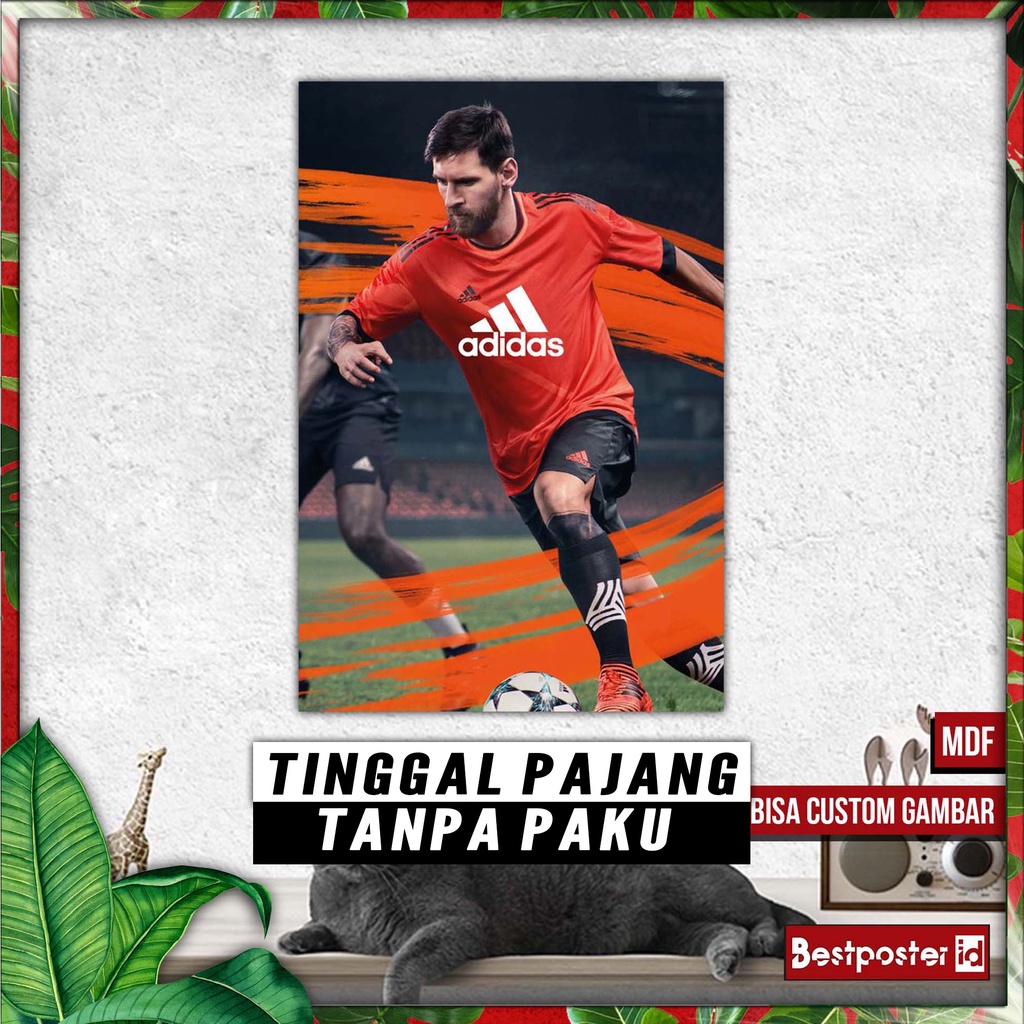 Jual Poster LIONEL MESSI Frame Kayu BOLA MDF020107 | Shopee Indonesia