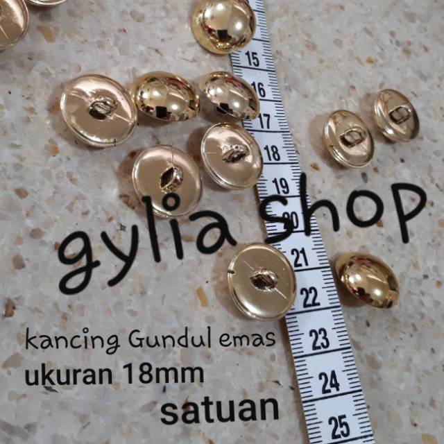 Jual Kancing Gundul / Kancing Jamur Emas 28 / 18mm Satuan | Shopee ...