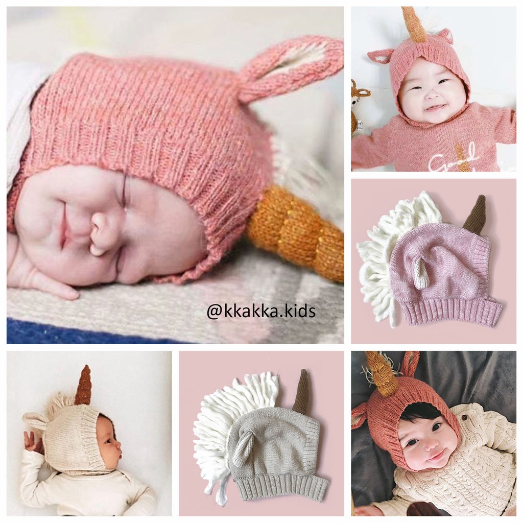 Jual Unicorn Knit Hat / Topi Bayi Unicorn / Topi Bayi Rajut / Topi Bayi ...