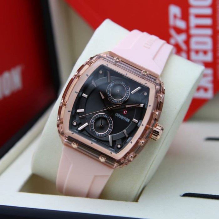 Jual READY Jam Tangan Wanita Expedition E6814 E 6814 6814MF 6814M Peach Black TERBARU | Shopee ...
