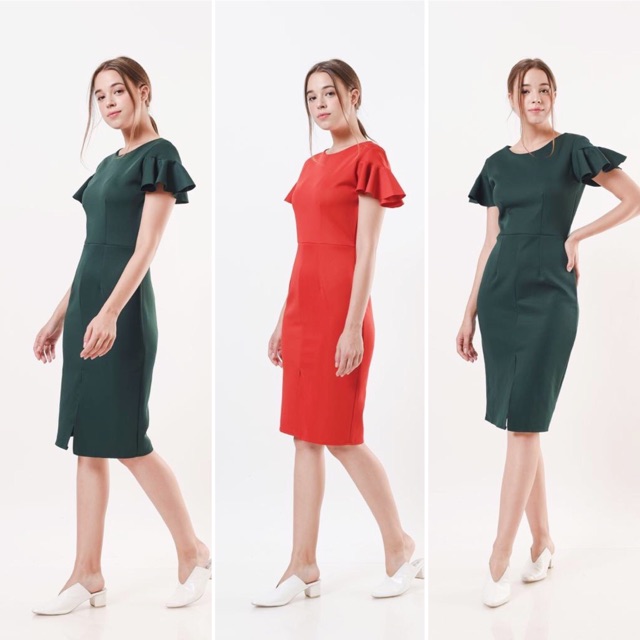 Jual Alba Dress /Baju Terusan Wanita Pesta Formal Polos Basic/Dress ...