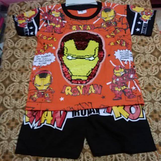 Jual Setelan iron man anak(usap) | Shopee Indonesia