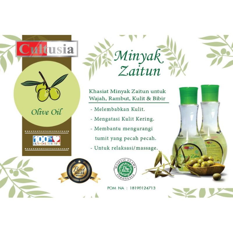 Jual Minyak Zaitun Cultusia 75 Ml | Shopee Indonesia