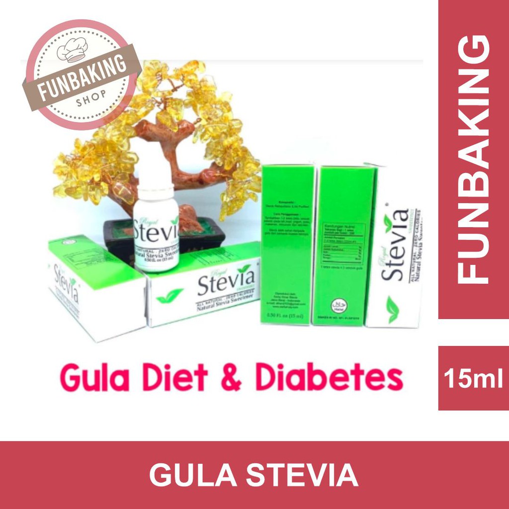 Jual FunBaking - STEVIA Sweetener 15ml - Gula cair, ZERO Kalori - Botol ...