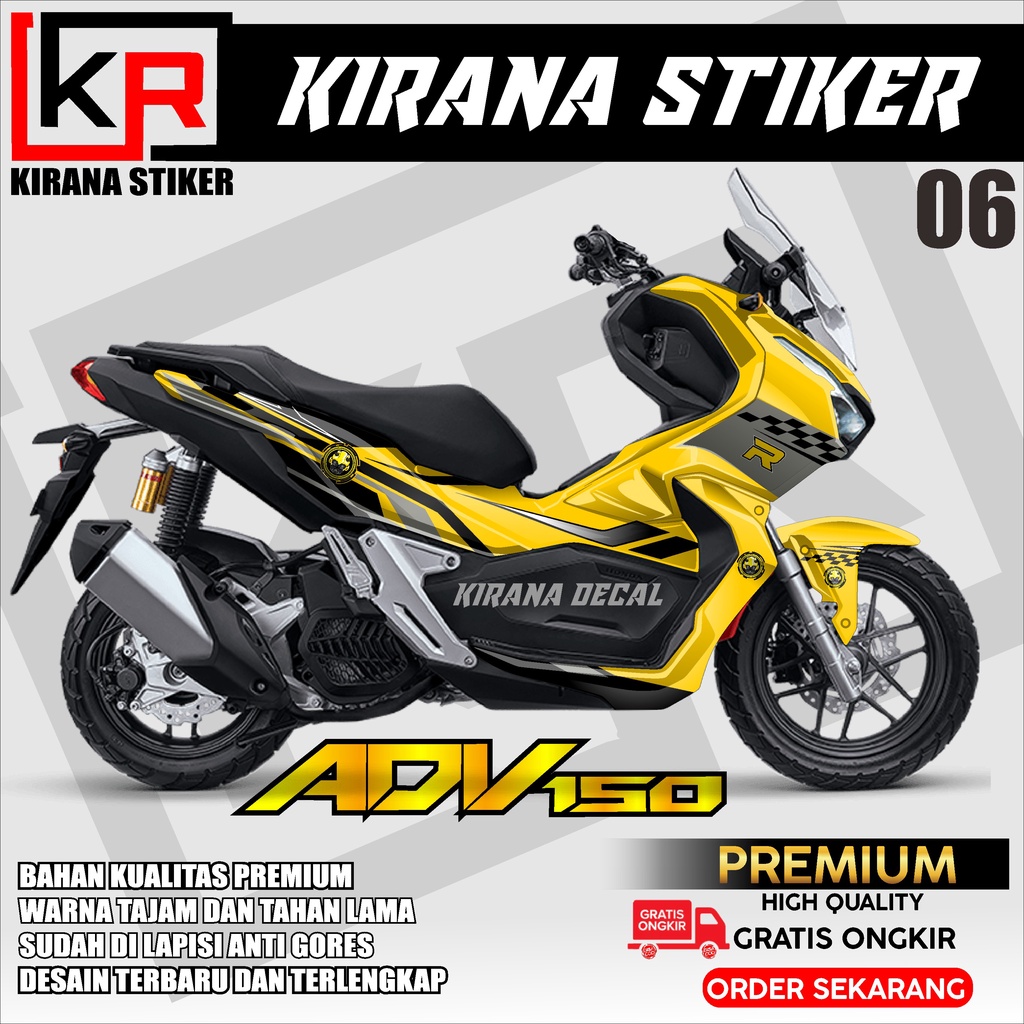 Jual DECAL STIKER FULLBODY MOTOR HONDA ADV 150 KODE 06 KIRANA | Shopee ...