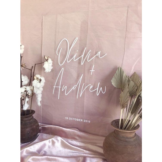 Jual Acrylic Wedding Sign / Welcome Board / Acrylic Welcome Sign ...